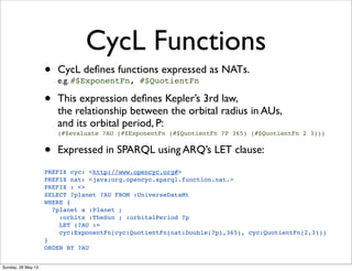 CycQL: A SPARQL Adapter for OpenCyc | PPT