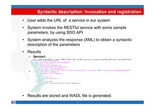 Lightweight Semantic Annotation of Geospatial RESTful Services | PPT