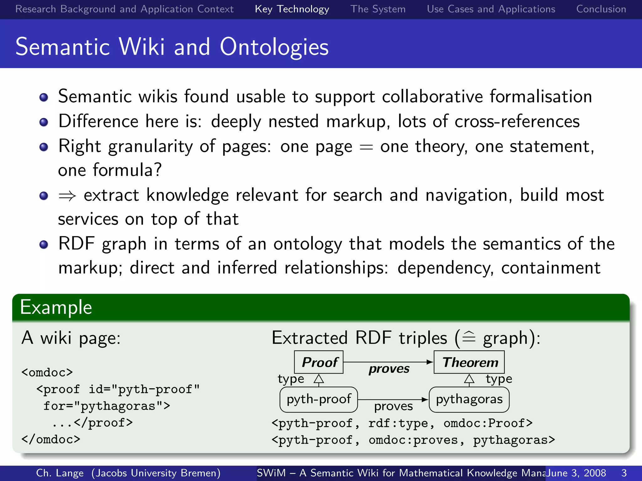 SWiM – A Semantic Wiki for Mathematical Knowledge Management | PPT