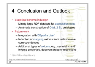 Statistical Schema Induction | PPT