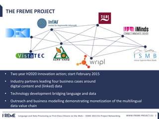 FREME (EU Project Networking Session ESWC 2015) | PDF