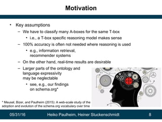 Fast Approximate A-box Consistency Checking using Machine Learning | PPT
