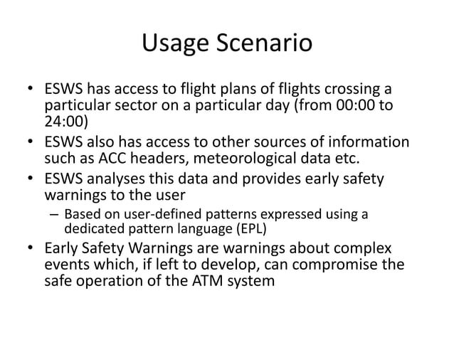 COMPASS Early Safety Warning System (ESWS) | PPT