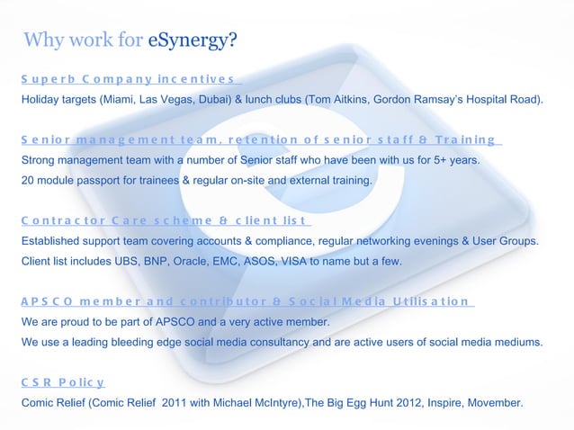 E synergy solutions | PPT