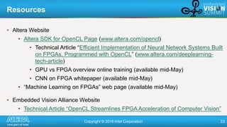 "Accelerating Deep Learning Using Altera FPGAs," a Presentation from Intel | PPT
