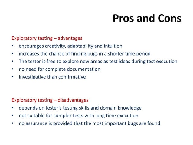 Exploratory testing | PPT