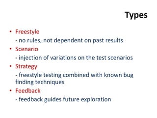 Exploratory testing | PPT
