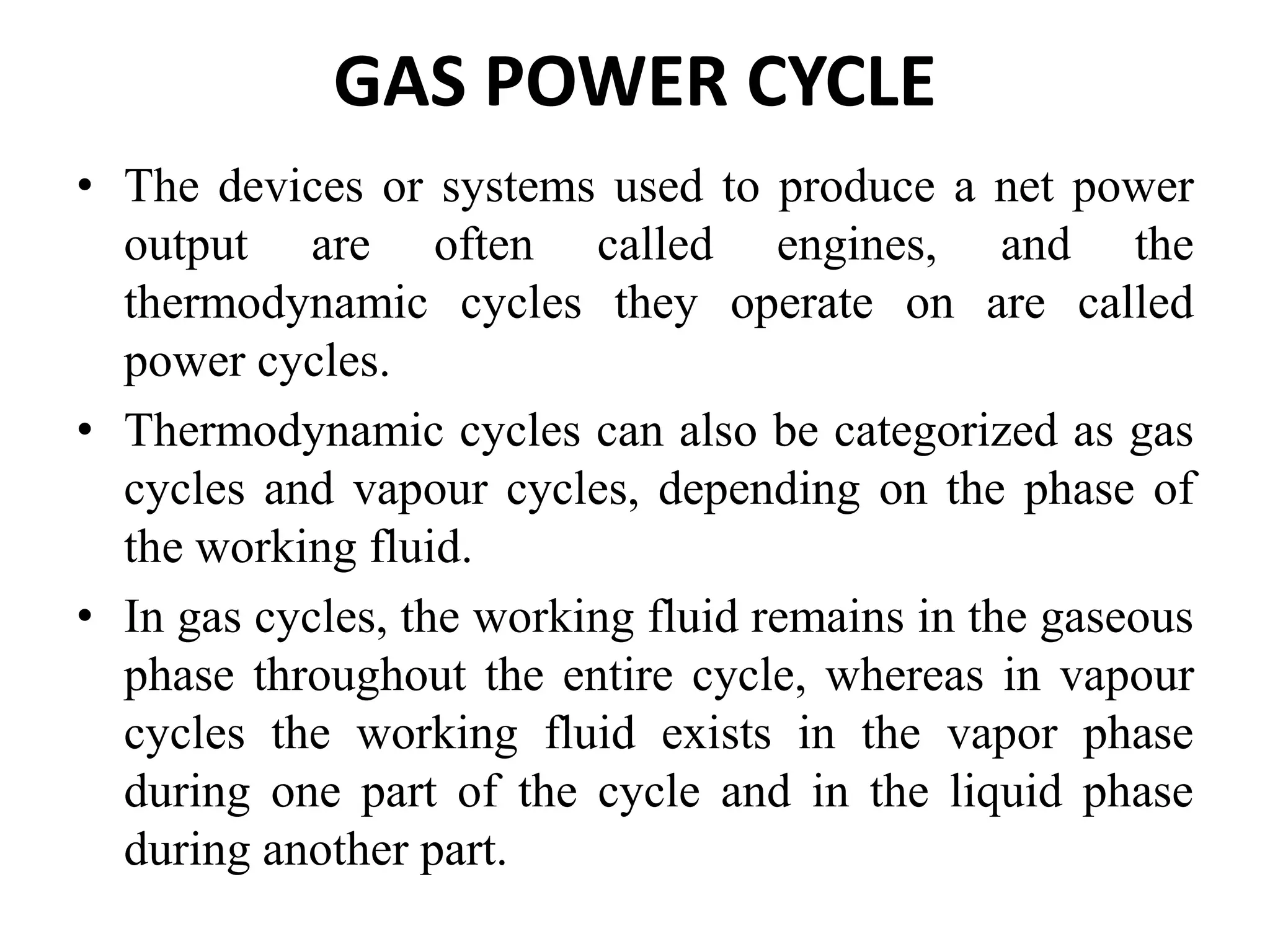 Gas power cycles | PPTX
