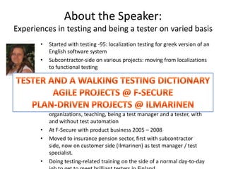 Exploratory Testing Explained and Experienced | PPTX