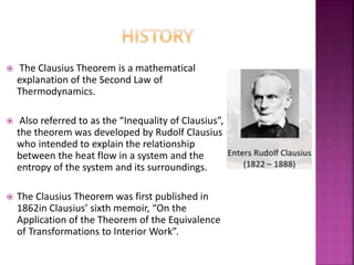 Et -Entropy, Clausius THEOREM | PPTX