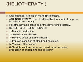 Heliotherapy | PPTX