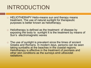 Heliotherapy | PPTX