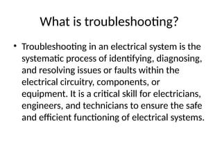 Elec Troubleshoot Electrical System Pptx