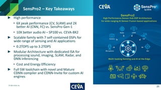 “SensPro2 Highly Scalable Sensor Hub DSP for Computer Vision, AI and Multi-sensor Fusion for ...