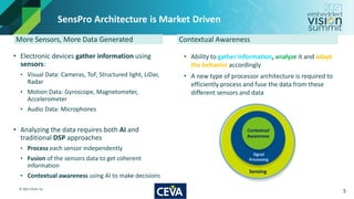 “SensPro2 Highly Scalable Sensor Hub DSP for Computer Vision, AI and Multi-sensor Fusion for ...