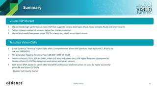 “Vision and AI DSPs for Ultra-High-End and Always-On Applications,” a ...