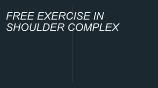 exercise therapy shoulder and scapula free exercise | PPT