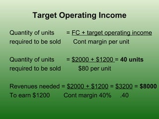 Et 104 cvp analysis bep | PPT | Business Accounting & Finance | Business