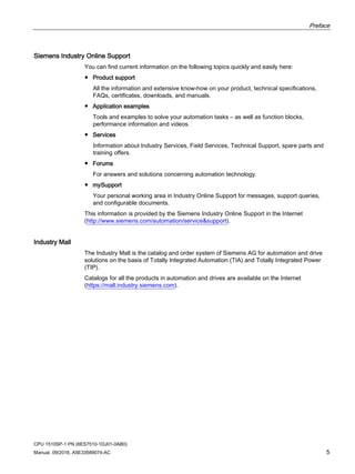 Et200sp cpu1510sp 1_pn_manual_en-us_en-us | PDF