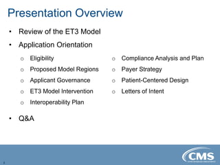 Webinar: Emergency Triage, Treat, and Transport (ET3) Model - Model Application Tutorial slides ...