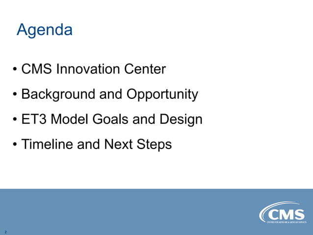 Webinar 2 of 2: Emergency Triage, Treat, and Transport (ET3) Model - Overview | PPT
