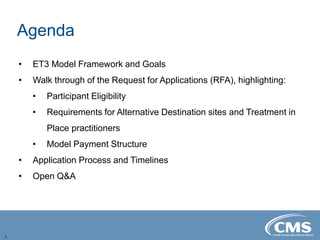 Webinar: Emergency Triage, Treat, and Transport (ET3) Model RFA | PDF