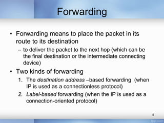 Et3003 sem2-1314-5 network layers ii (intro to routing) | PPT