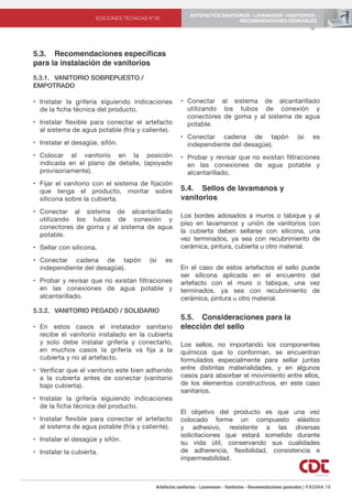 Et30 artefactos sanitarios_lavamanos_recomendaciones_instalacion-2 | PDF