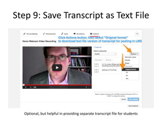 Ready, Set, Record: Being Present and Engaging Students Online Using ...
