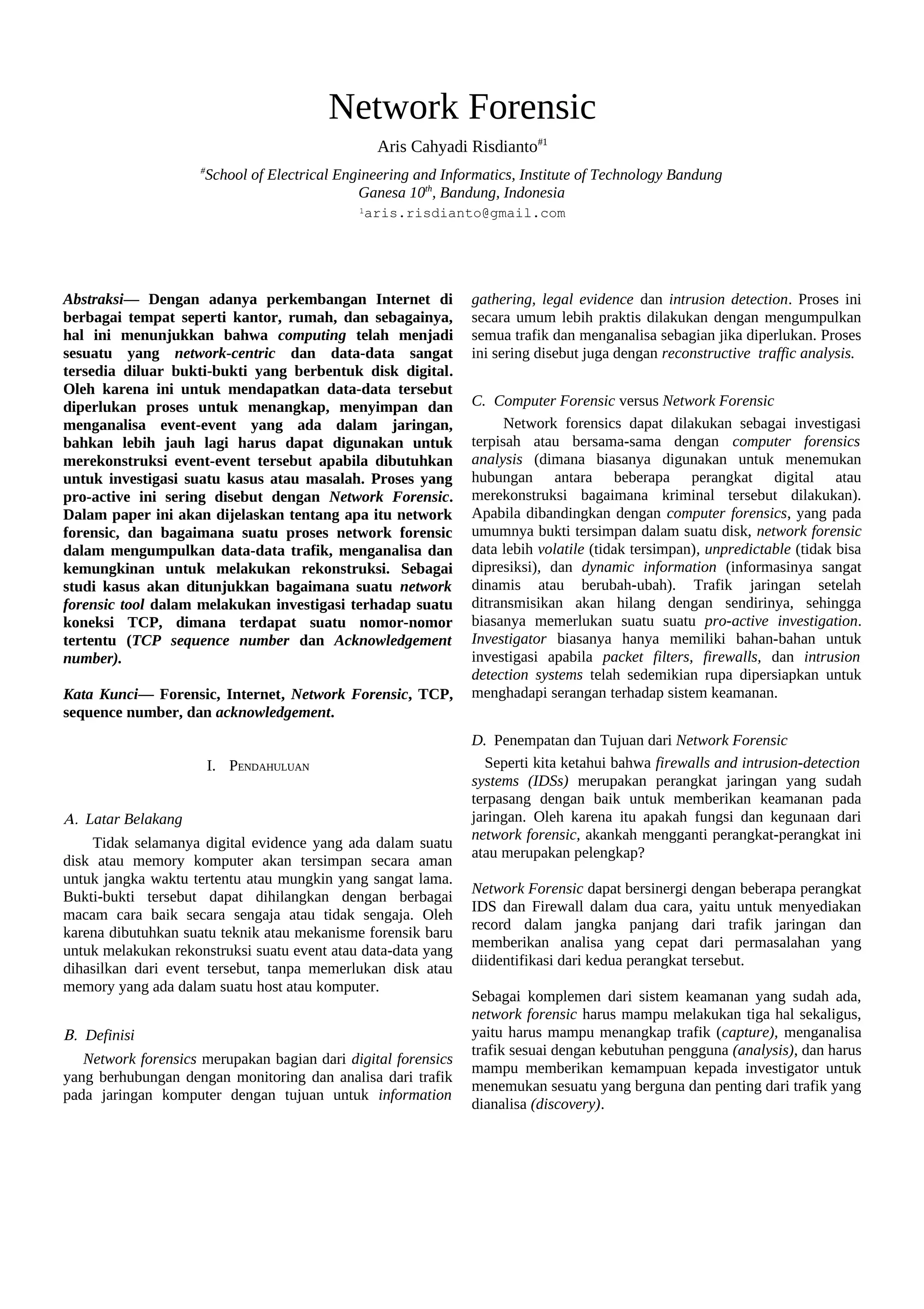 Network Forensic dengan TCPDUMP | PDF