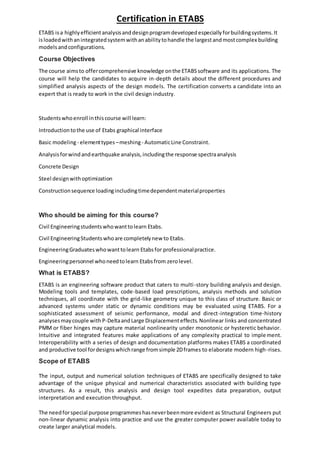 Etabs Syllabus | DOCX