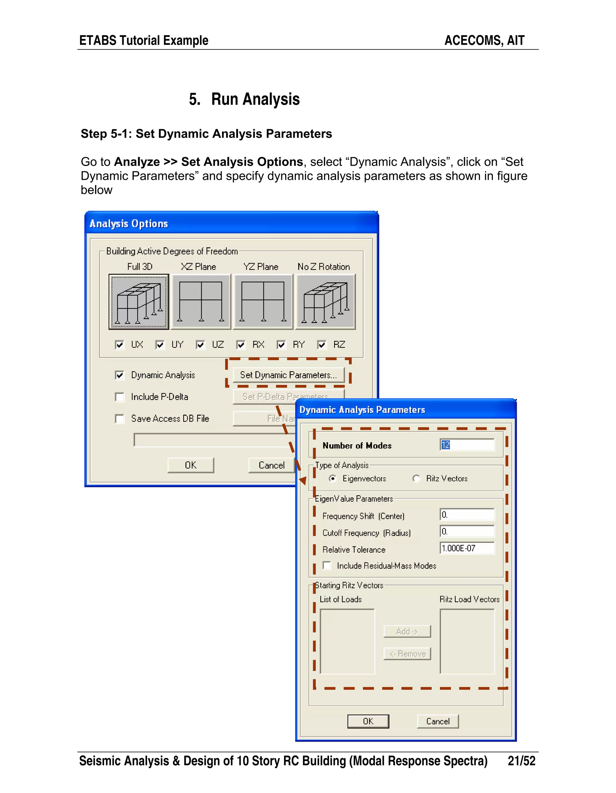 Etabs example-rc building seismic load response- | PDF