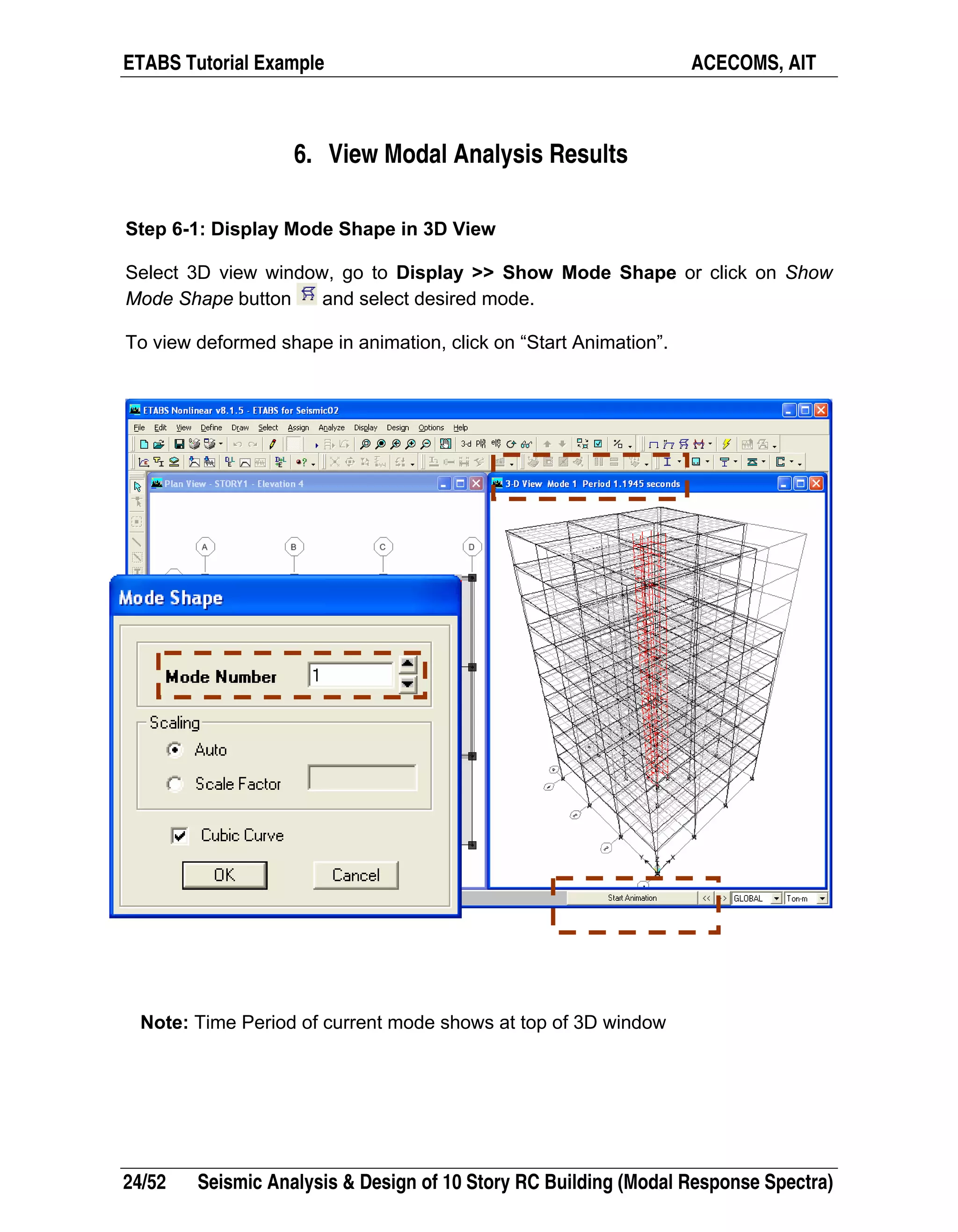 Etabs example-rc building seismic load response- | PDF