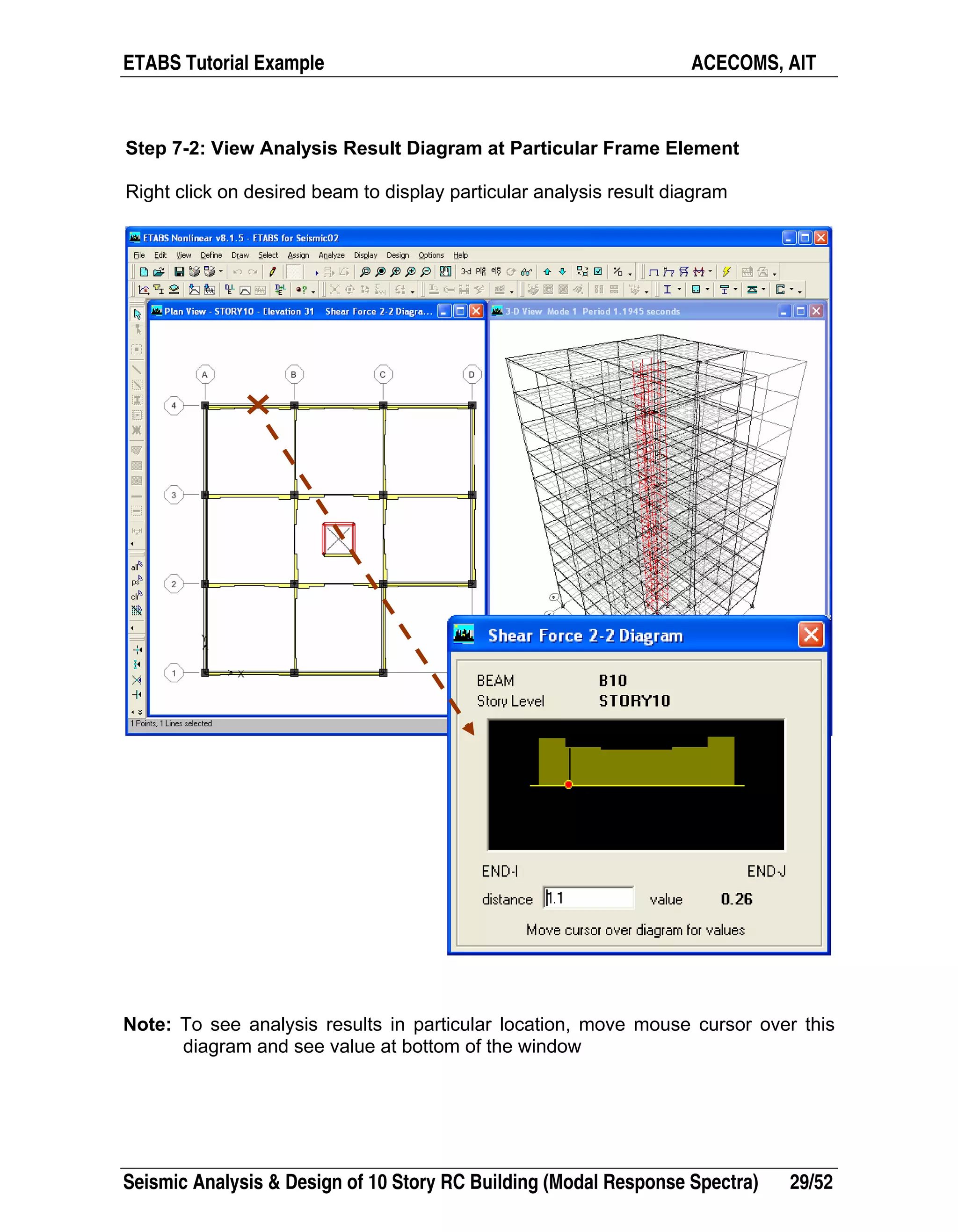 Etabs example-rc building seismic load response- | PDF