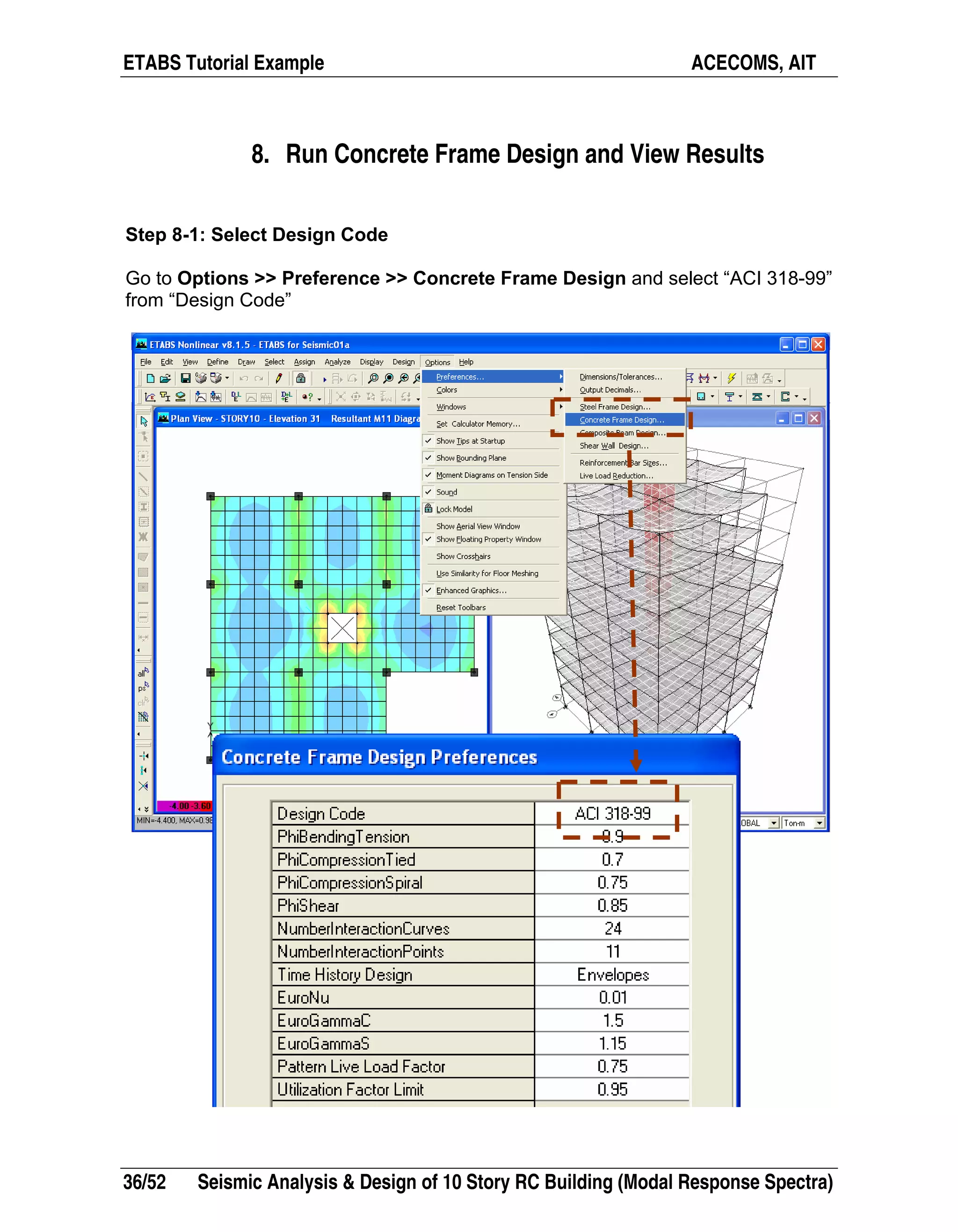 Etabs example-rc building seismic load response- | PDF