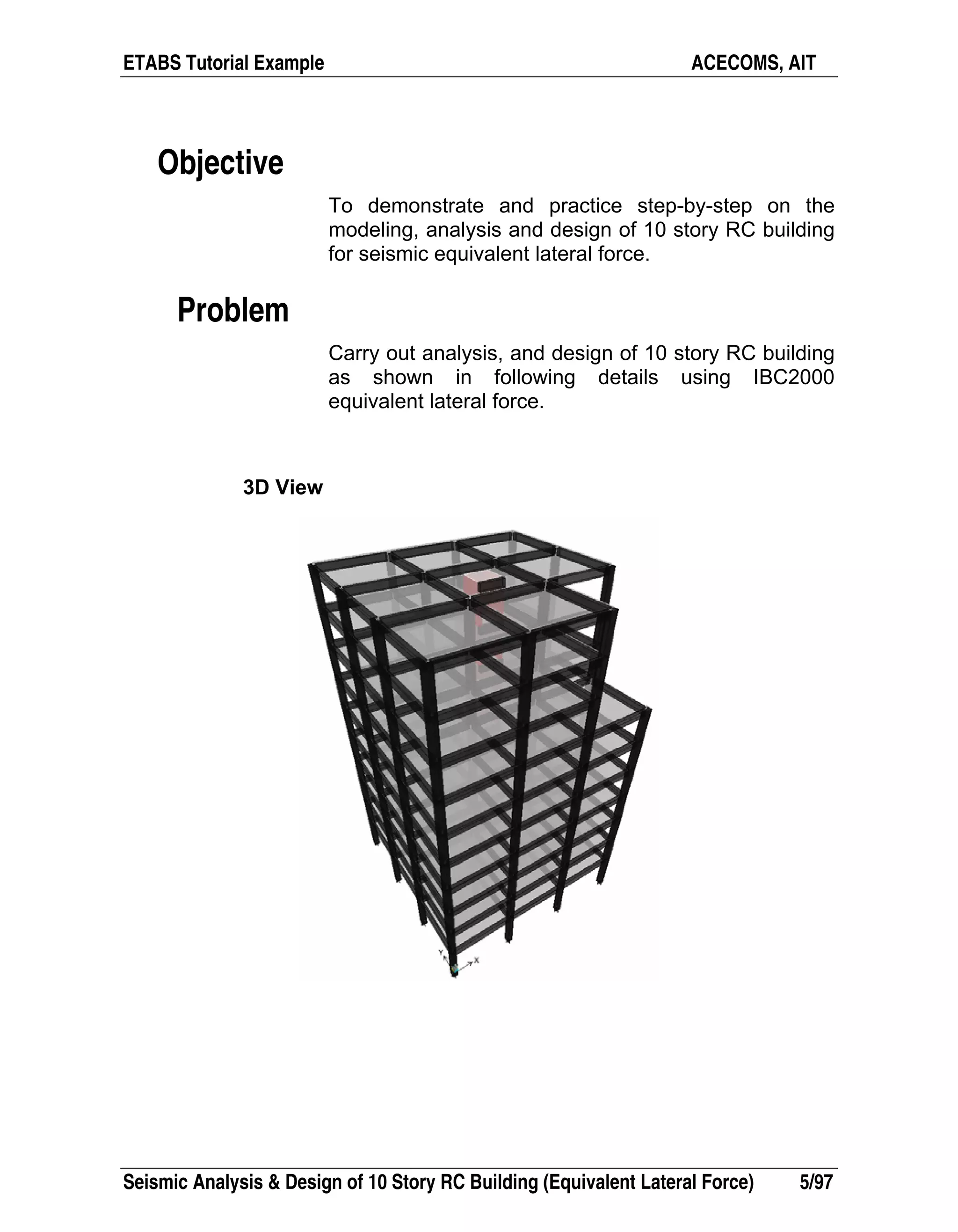 Etabs acecoms rcc structure design | PDF