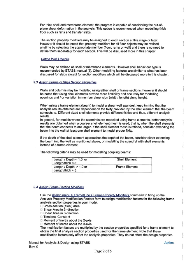 Etabs (atkins) | PDF