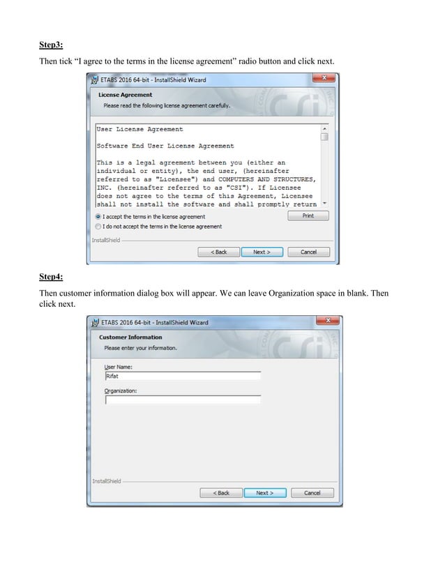 Etabs installation and cracking procedure | PDF