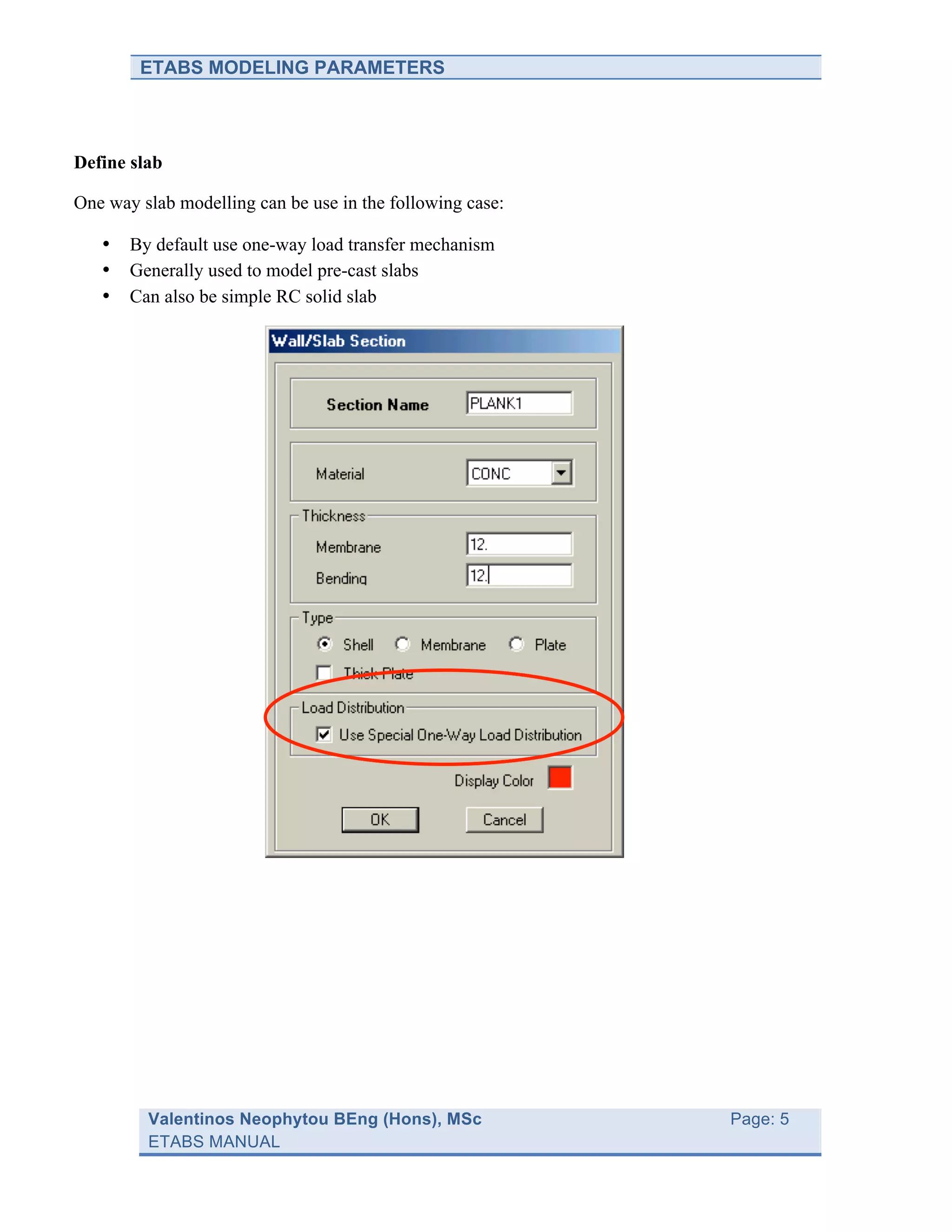 Etabs modelling parameters | PDF