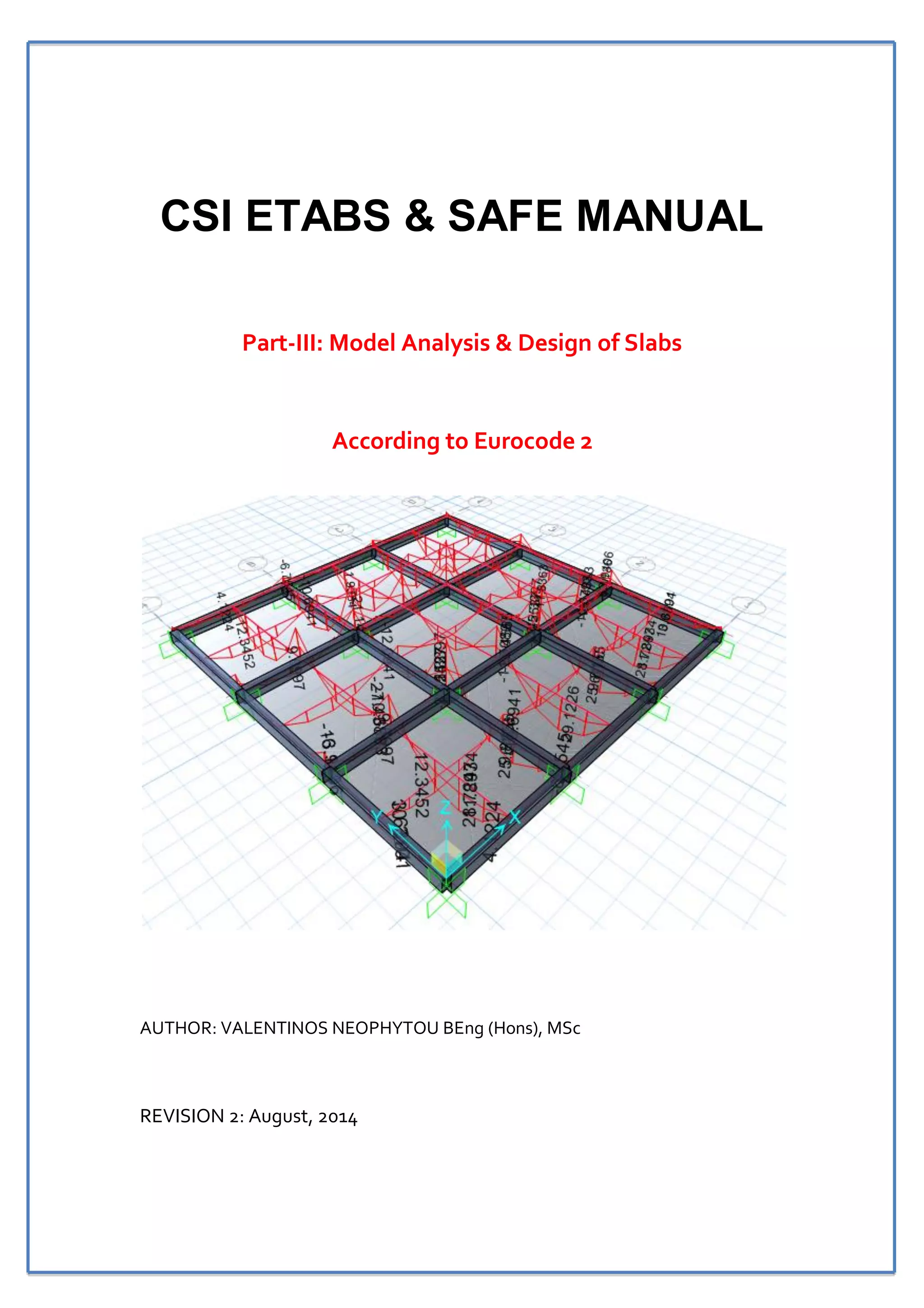 CSI ETABS & SAFE MANUAL: Slab Analysis and Design to EC2 | PDF