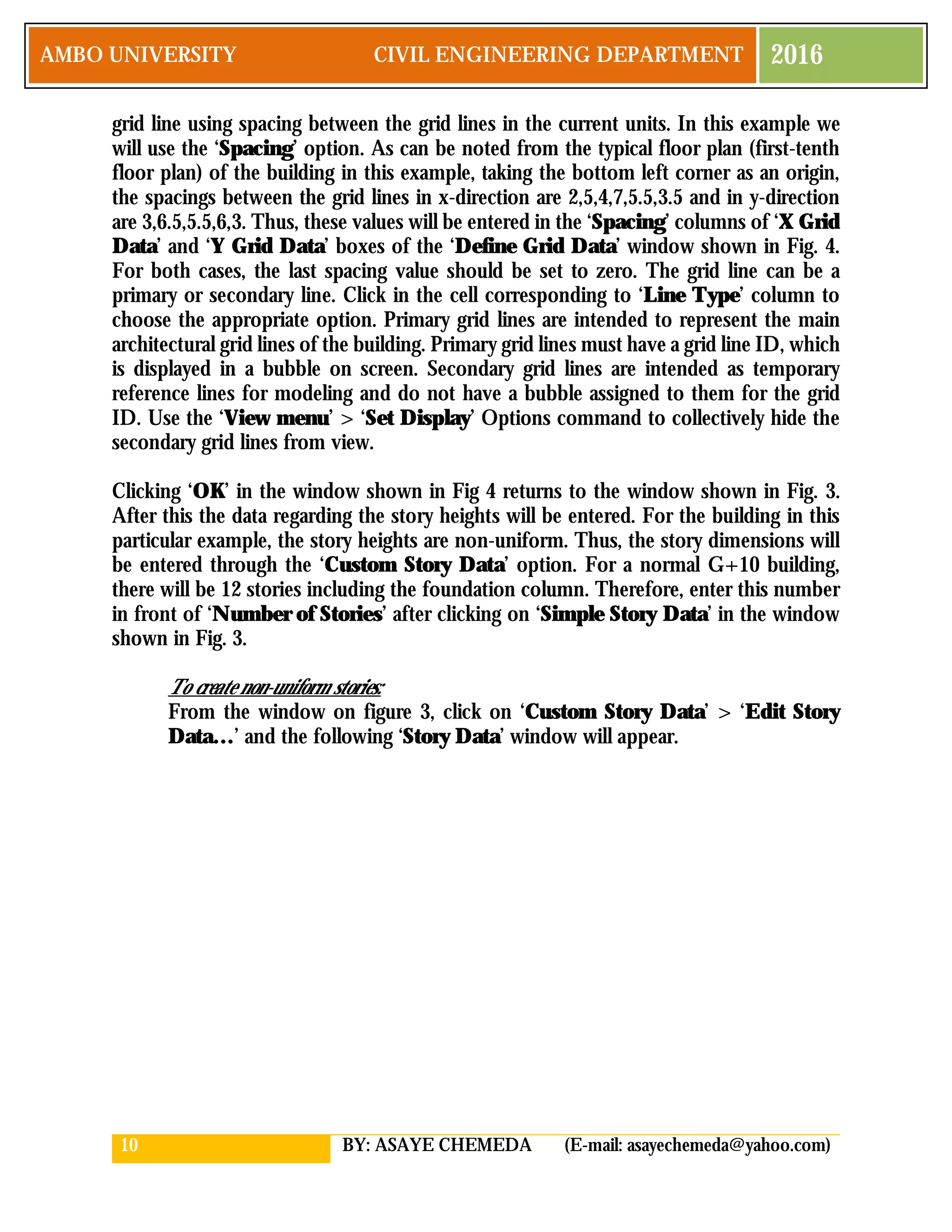 Etabs tutorial | PDF