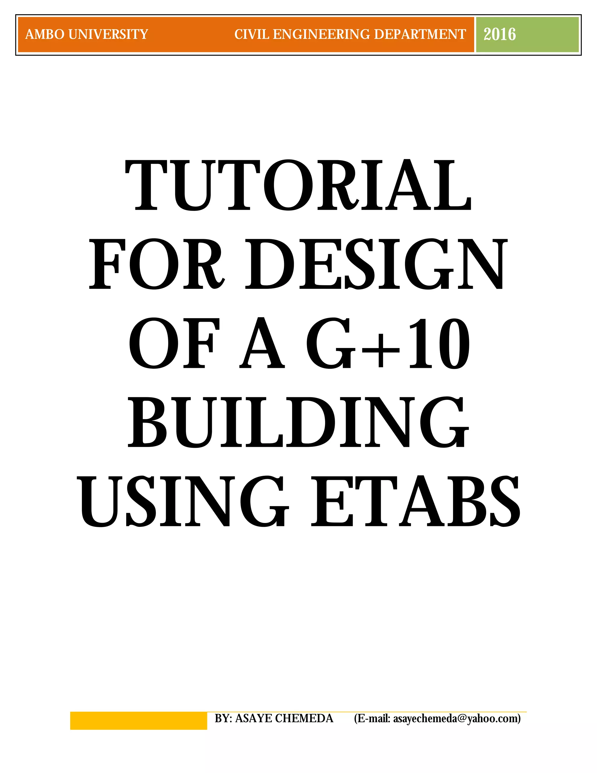 Etabs tutorial | PDF