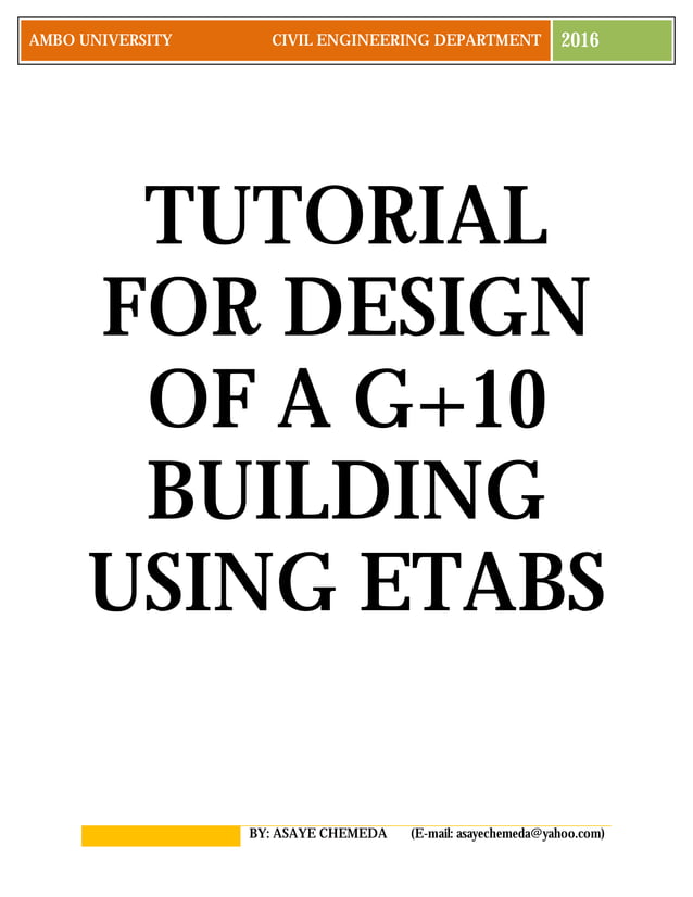 Etabs tutorial | PDF