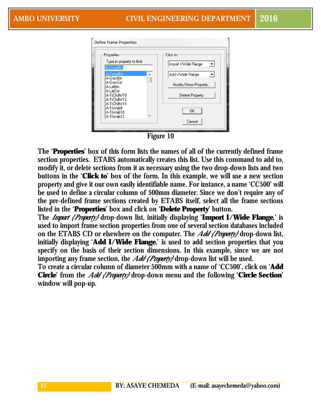 Etabs tutorial | PDF