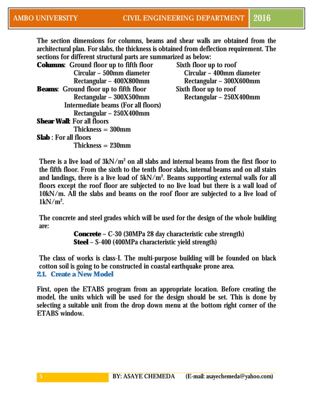 Etabs tutorial | PDF