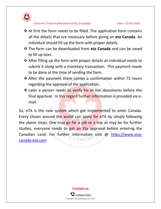 Eta Visa Canada | PDF