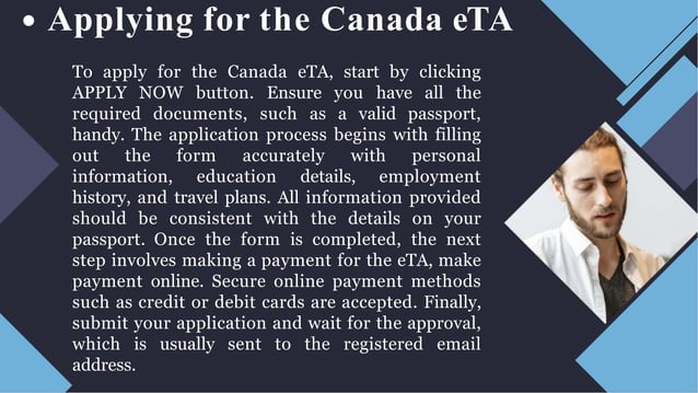 application for canada eta | online canadian visa application | PPT
