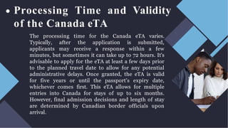 application for canada eta | online canadian visa application | PPTX