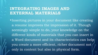 E-Tech_Advance word processing skills.pptx | Desktop Publishing | Computer Software and Applications