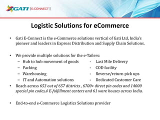 Gati : eCommerce and Logistics | PPTX